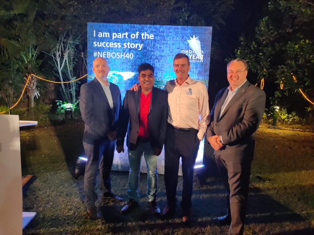 OUR Director Mr Subhash Kumar with NEBOSH Team at NEBOSH 40th Year Anniversary